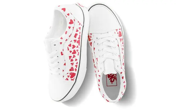 VANS Old Skool 'valentine Hearts' Sneakers - White/red