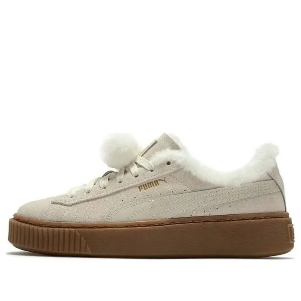 PUMA Suede Platform Fur Trimmed Sneakers