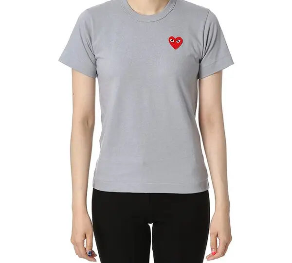 Play Comme Des Garcon Heart Logo T-shirt - Grey