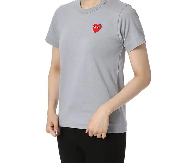 Play Comme Des Garcon Heart Logo T-shirt - Grey