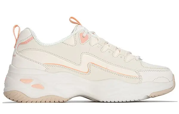 Sketchers D'lites 4.0 Low Top Sneakers - White/pink