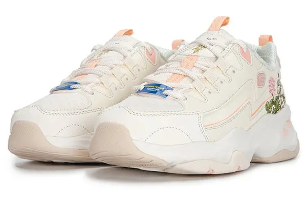 Sketchers D'lites 4.0 Low Top Sneakers - White/pink