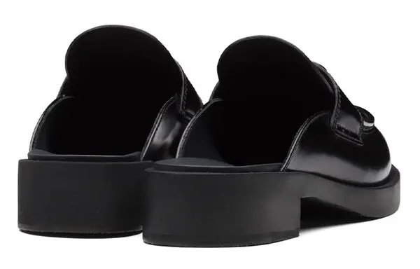 Prada Brushed Leather Mules