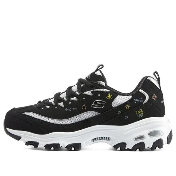 Sketchers D'lites 1.0 Low Top Sneakers - Black/white