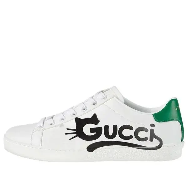 Gucci Ace "kitten Logo" Sneakers - White Demetra