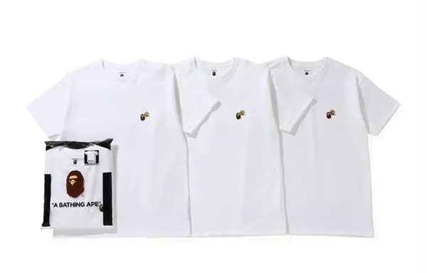 A BATHING APE X Readymade Crossover Logo Round Neck Pullover Short Sleeve Pack - White