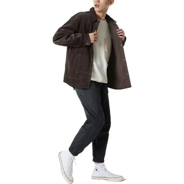 CONVERSE Corduroy Button Shirt Asia Sizing