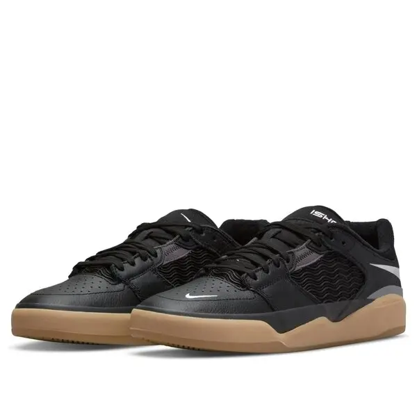 Nike Ishod Wair "black Gum" Skate Sneakers - Black/brown