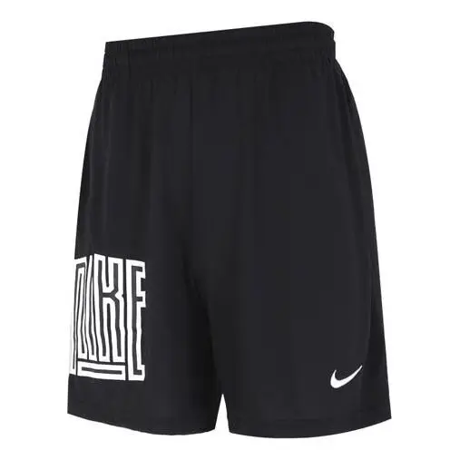 Nike As Nk Df 8in Short Asym Str5 Alphabet Athleisure Casual Sports Woven Shorts Black - Default Colorway
