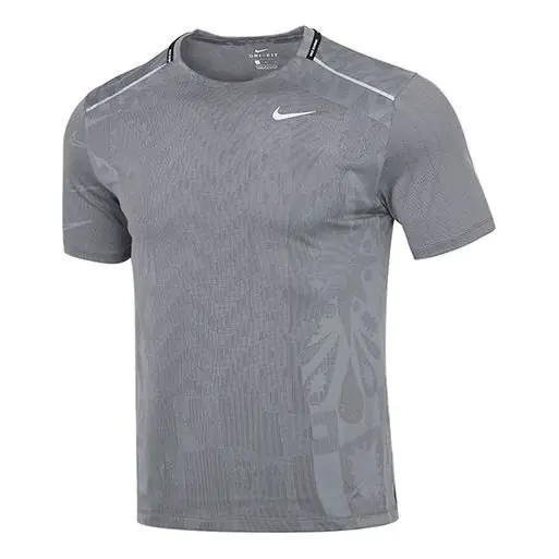 Nike Techknit Wild Run Reflection Running Short-sleeve Tee Gray - Grey