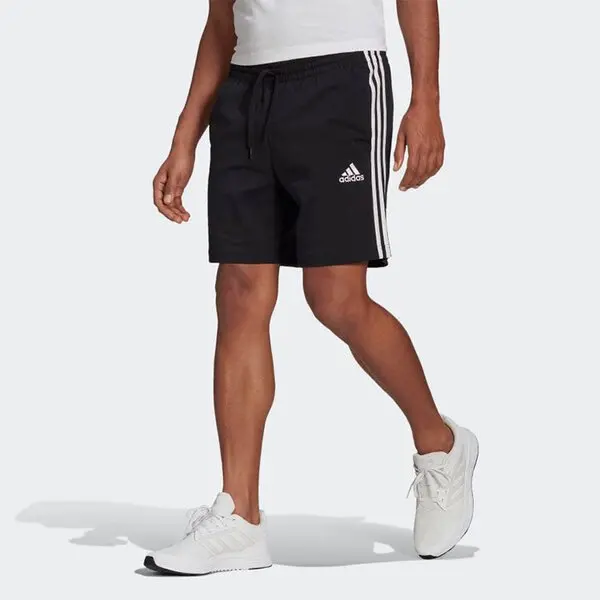 Adidas Logo Printing Stripe Sports Training Shorts - Black