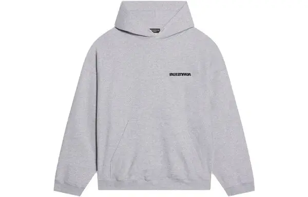 Balenciaga Turn Hoodie Wide Fit - Heather Grey/black