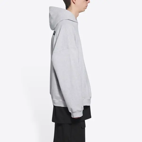 Balenciaga Turn Hoodie Wide Fit - Heather Grey/black