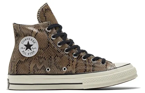CONVERSE Chuck 70 High Top Snakeskin Sneakers - Brown/black