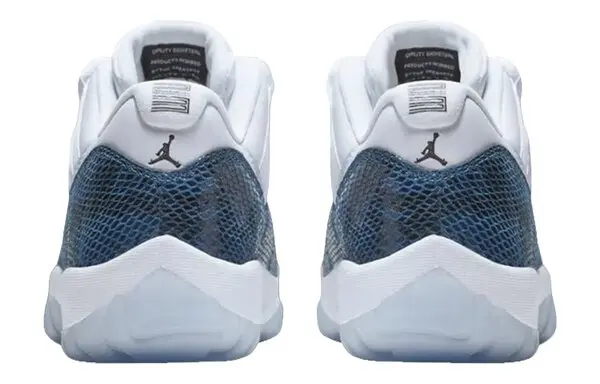 JORDAN Retro Low "navy Snakeskin" Sneakers - White/black/navy