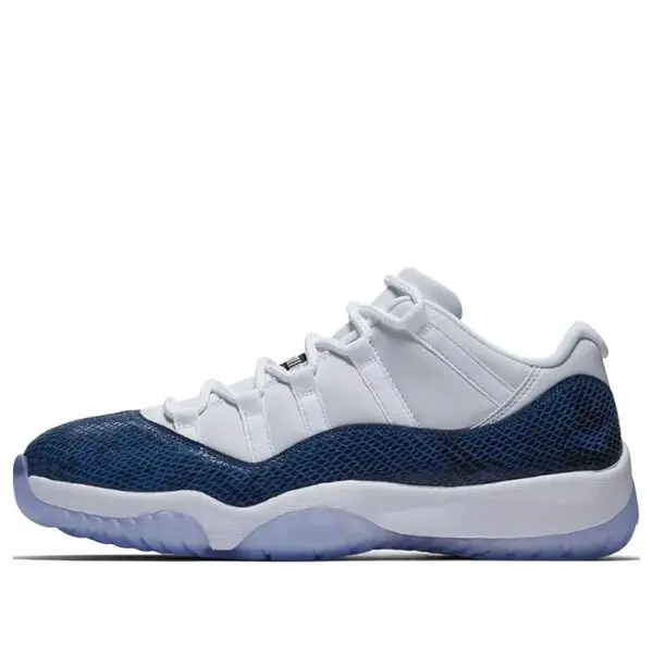 JORDAN Retro Low "navy Snakeskin" Sneakers - White/black/navy