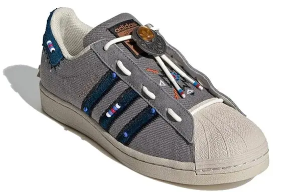 Adidas Originals Superstar Shoes - Gray/blue/red