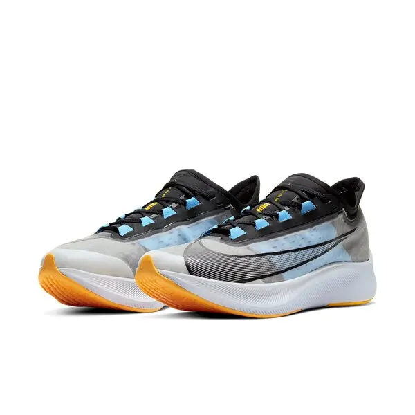 Nike Zoom Fly 3 Athletic Sneakers - White/blue/orange