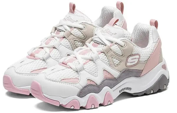 Sketchers D'lites 2.0 Lace-up Sneakers - Pink