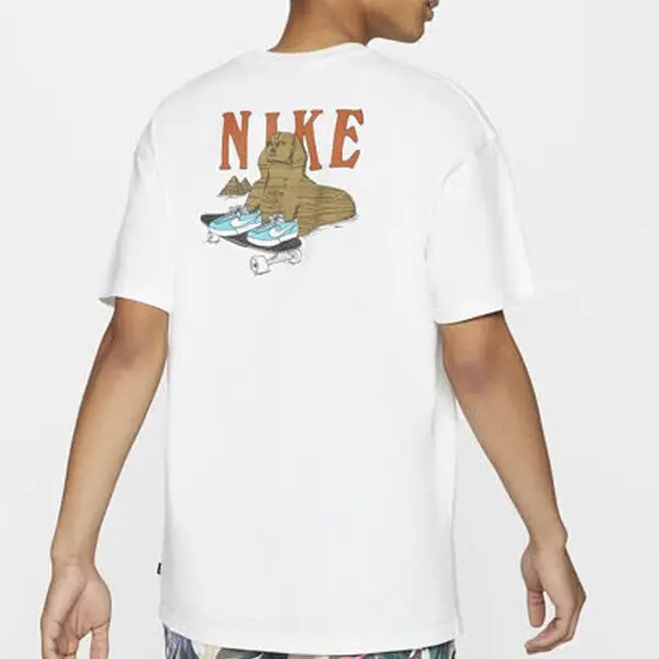 Nike Skate T-shirt Back Shoe Skateboard Round Neck Short Sleeve
