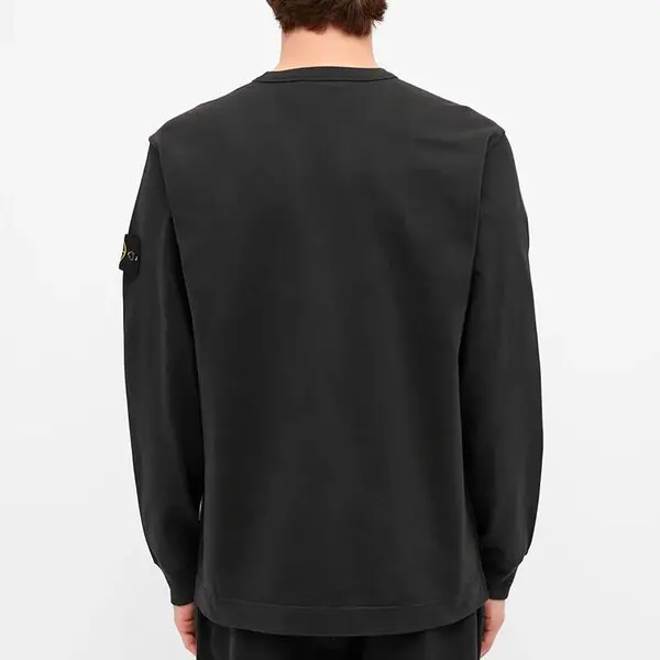 Stone Island Garment Dyed Crewneck Sweatshirt - Black