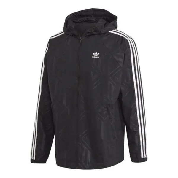 Adidas Originals Hooded Jacket With Stripe Logo Detail - Multi-color