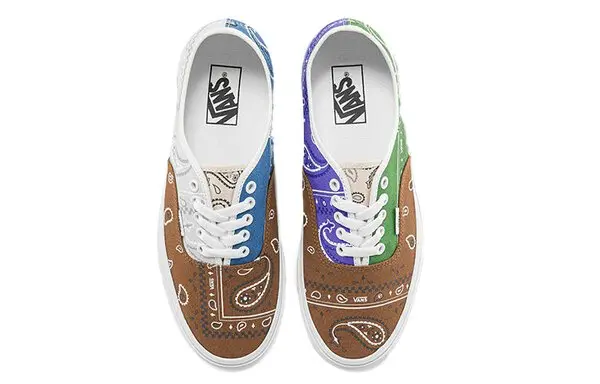 VANS Authentic Peace Paisley Sneakers - Brown/green