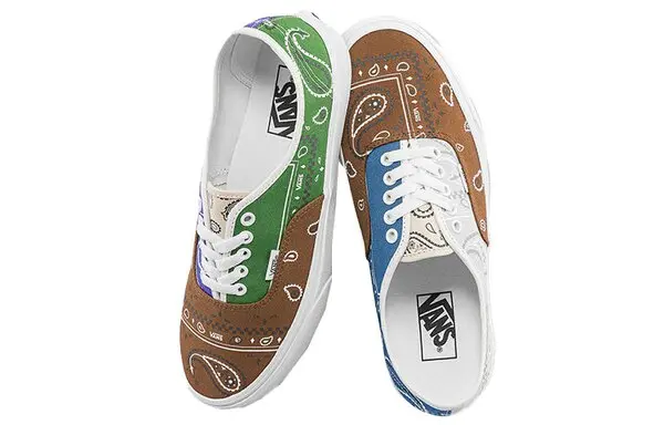 VANS Authentic Peace Paisley Sneakers - Brown/green