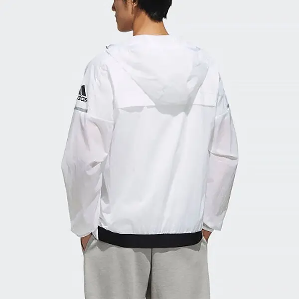 Adidas Woven Sports Hooded Jacket With Logo Printing