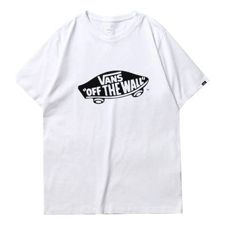 VANS Off The Wall Classic Printing Short Sleeve Couple Style - White