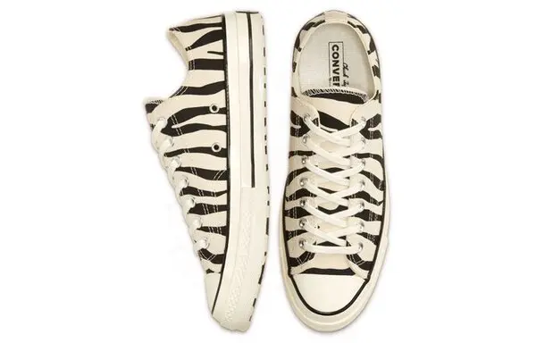 CONVERSE Chuck 70 Low Top Sneakers With Archival Zebra Print - Black