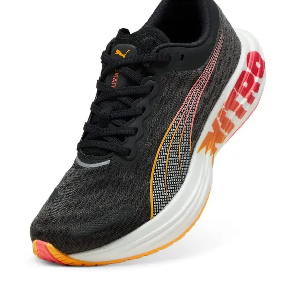 PUMA Deviate Nitro 2 Running Sneakers - Black/sun Stream/sunset Glow
