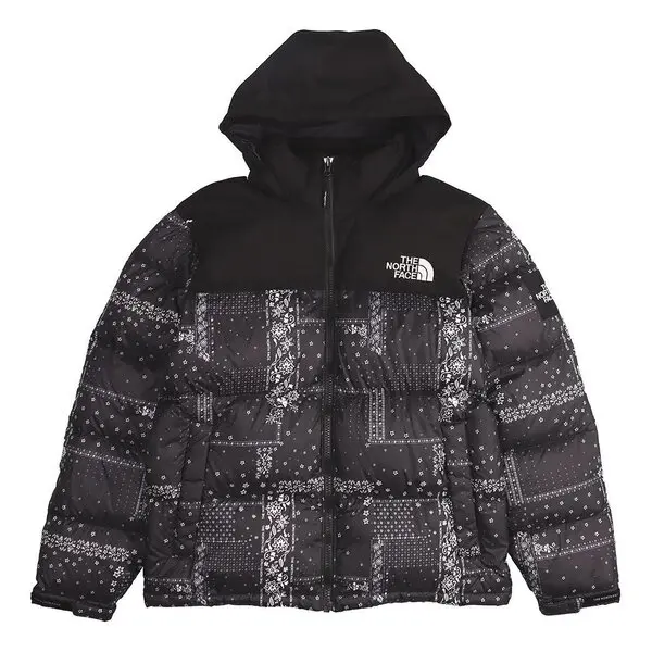 The North Face Label Bandana Nuptse Jacket - Black