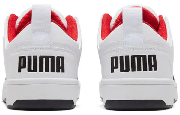 PUMA Rebound Layup Low Top Sneakers - White/black/red