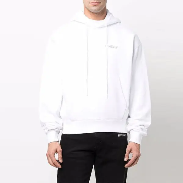 Off-White Printed Hooded Long Sleeve Sweatshirt
