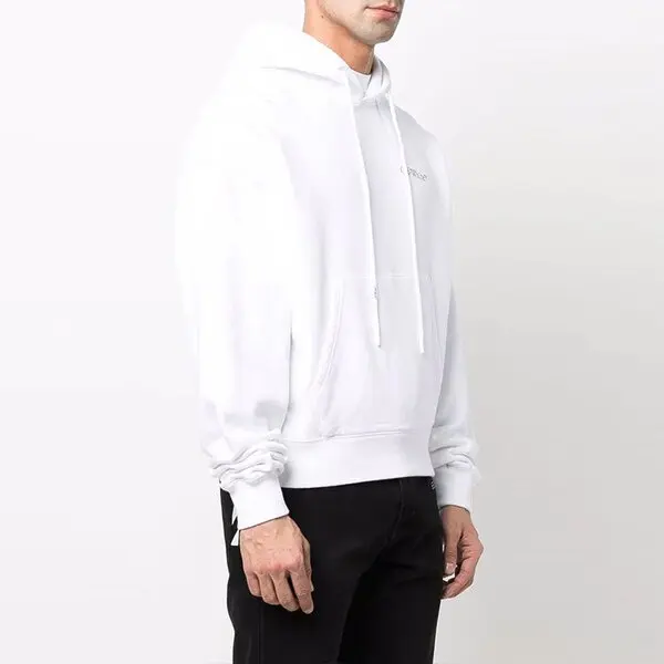 Off-White Printed Hooded Long Sleeve Sweatshirt