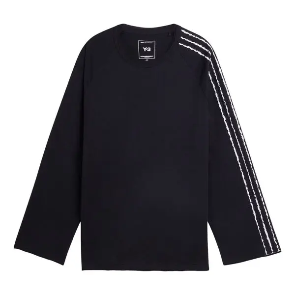 Adidas Y-3 3-stripes Long Sleeve T-shirt - Black