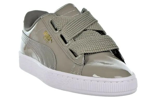 PUMA Basket Heart Patent Sneaker - Silvergray