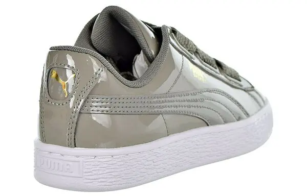 PUMA Basket Heart Patent Sneaker - Silvergray