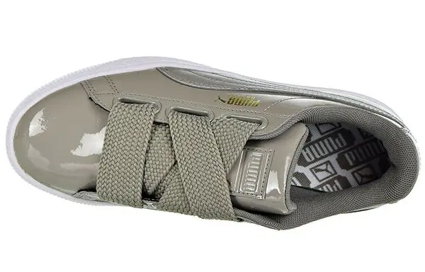 PUMA Basket Heart Patent Sneaker - Silvergray