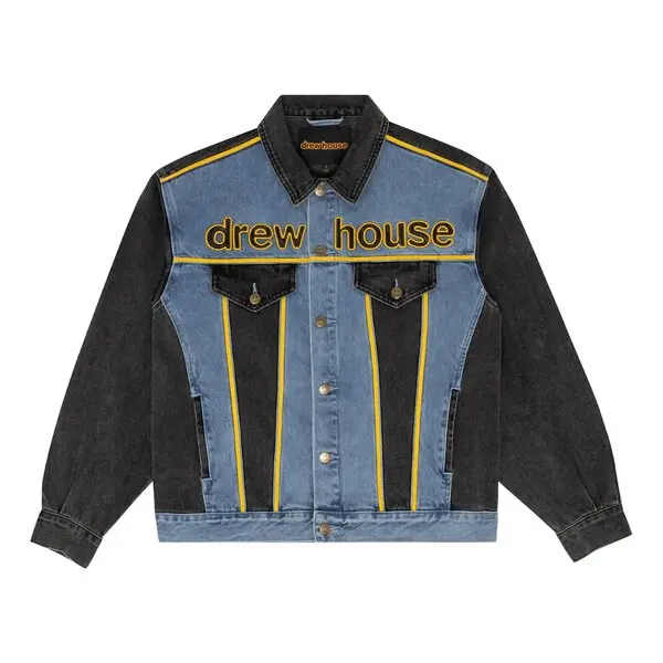 Drew House Oversized Mascot Trucker Jacket - Blue/black