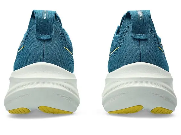 Asics Gel-nimbus 26 Neutral Cushioned Running Shoes - Teal/yellow/white