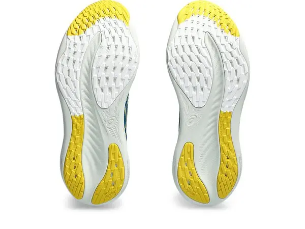 Asics Gel-nimbus 26 Neutral Cushioned Running Shoes - Teal/yellow/white
