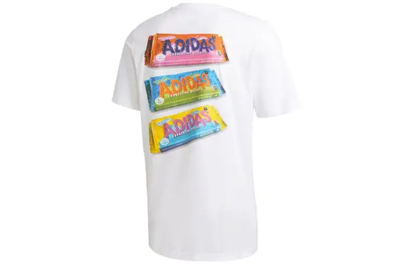 Adidas Snack Photo Tee Alphabet Logo Round Neck Short Sleeve