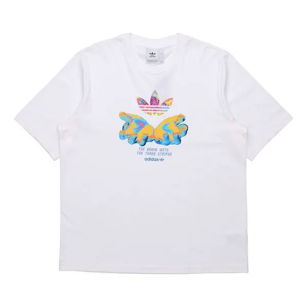 Adidas Originals Graphic Tee Printing Short Sleeve - White
