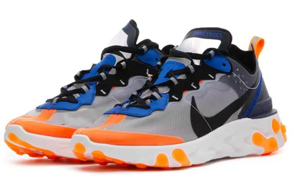 Nike React Element 87 Sneakers - Gray/white/orange