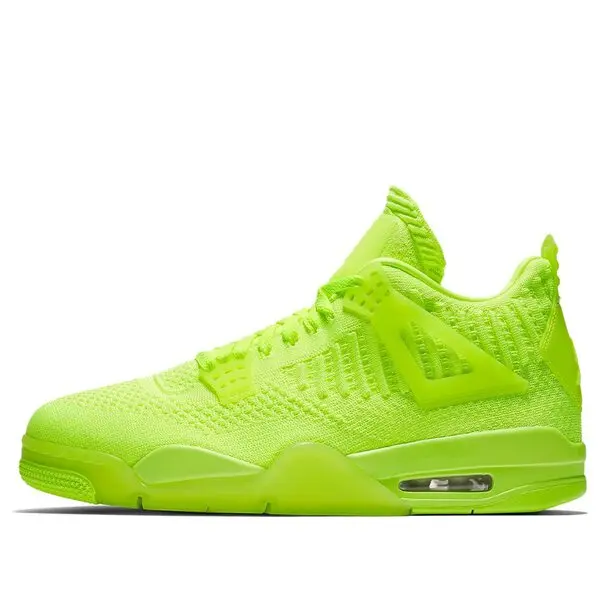 JORDAN Air 4 Flyknit 'volt - Volt/black