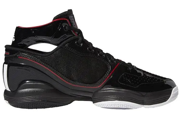 Adidas Adizero Rose 1 'bulls' Low Top Sneakers - Core Black/cloud White/scarlet