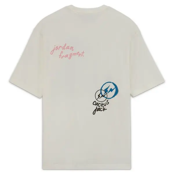 JORDAN X Travis Scott X Fragment Design T-shirt Asia Sizing Blue - White