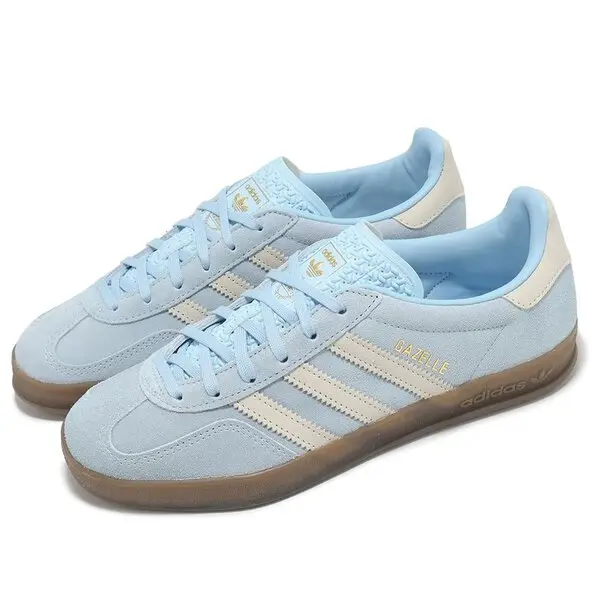 Adidas Gazelle Indoor Sneakers - Light Blue/gum